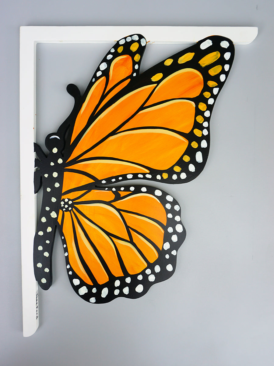 Hand-Painted-Butterfly-Monarch-Bracket - One-of-a-Kind Home Decor ...
