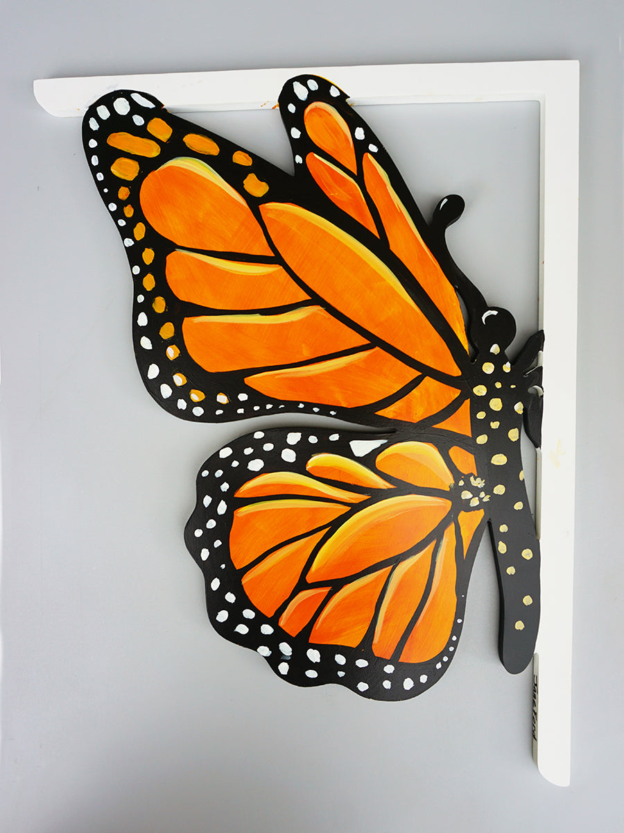 Hand-Painted-Butterfly-Monarch-Bracket - One-of-a-Kind Home Decor ...